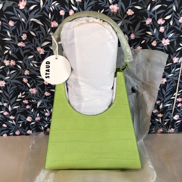 STAUD | Bags | Staud Rey Croc Embossed Shoulder Bag | Poshmark